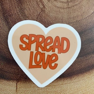 Spread Love | Weatherproof Vinyl Sticker - Etsy