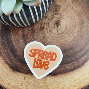 Spread Love | Weatherproof Vinyl Sticker - Etsy