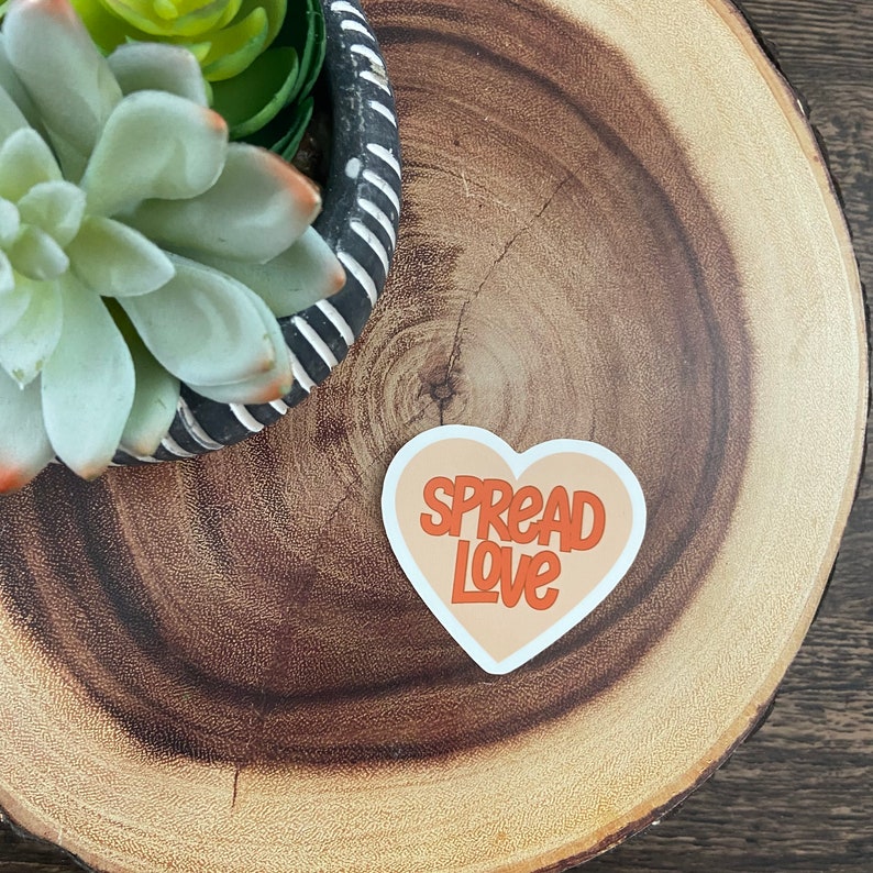 Spread Love | Weatherproof Vinyl Sticker - Etsy