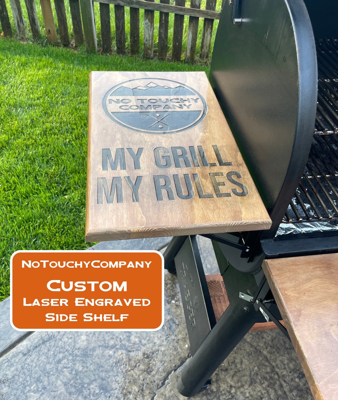 Traeger Custom Laser Engraved Side Shelf. Traeger Replacement Shelf ...