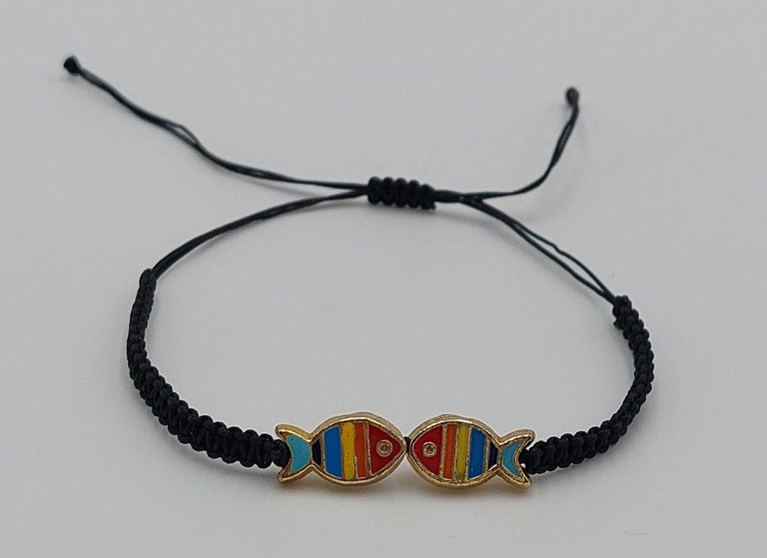 Rainbow Fish Kiss Charm Pendant, Pride Glass Lampwork Murano, Good Luck ...