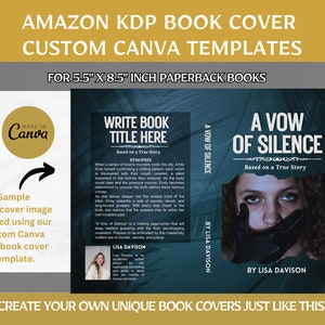 Editable Book Cover Templates: 5.5x8.5" KDP Paperback (canva, Digital ...