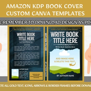 Editable Book Cover Templates: 5.5x8.5" KDP Paperback (canva, Digital ...
