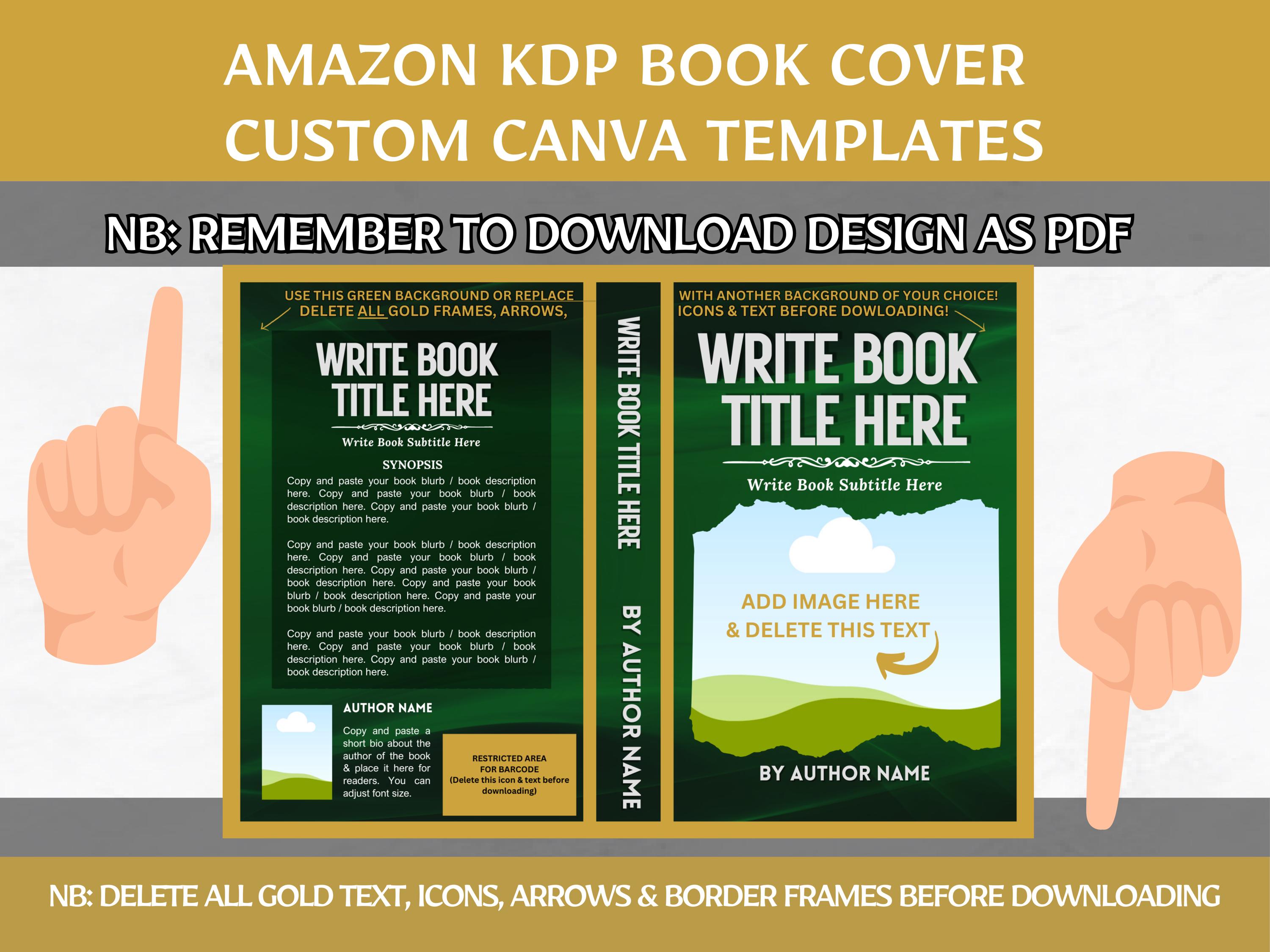 Editable Canva Book Cover Templates, 5.5x8.5 Paperback Amazon KDP Book ...
