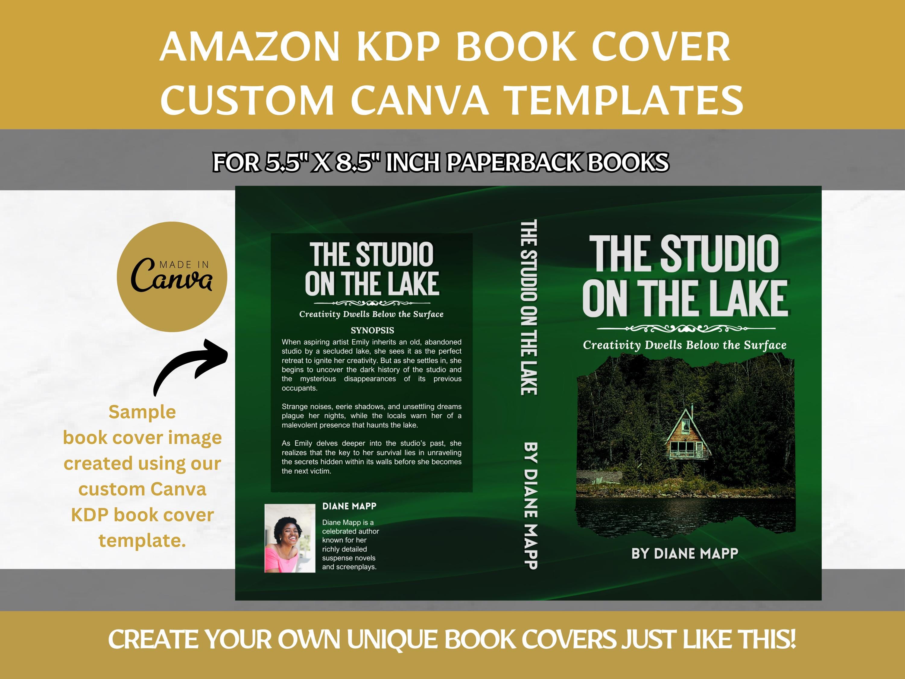 Editable Canva Book Cover Templates, 5.5x8.5" Paperback Amazon KDP Book ...