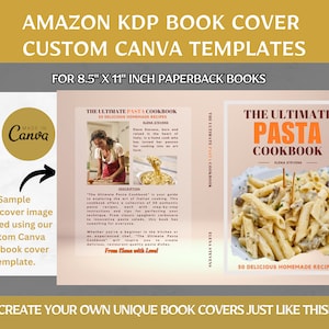 Editable Canva Book Cover Templates, 8.5x11 Paperback Amazon KDP Book ...