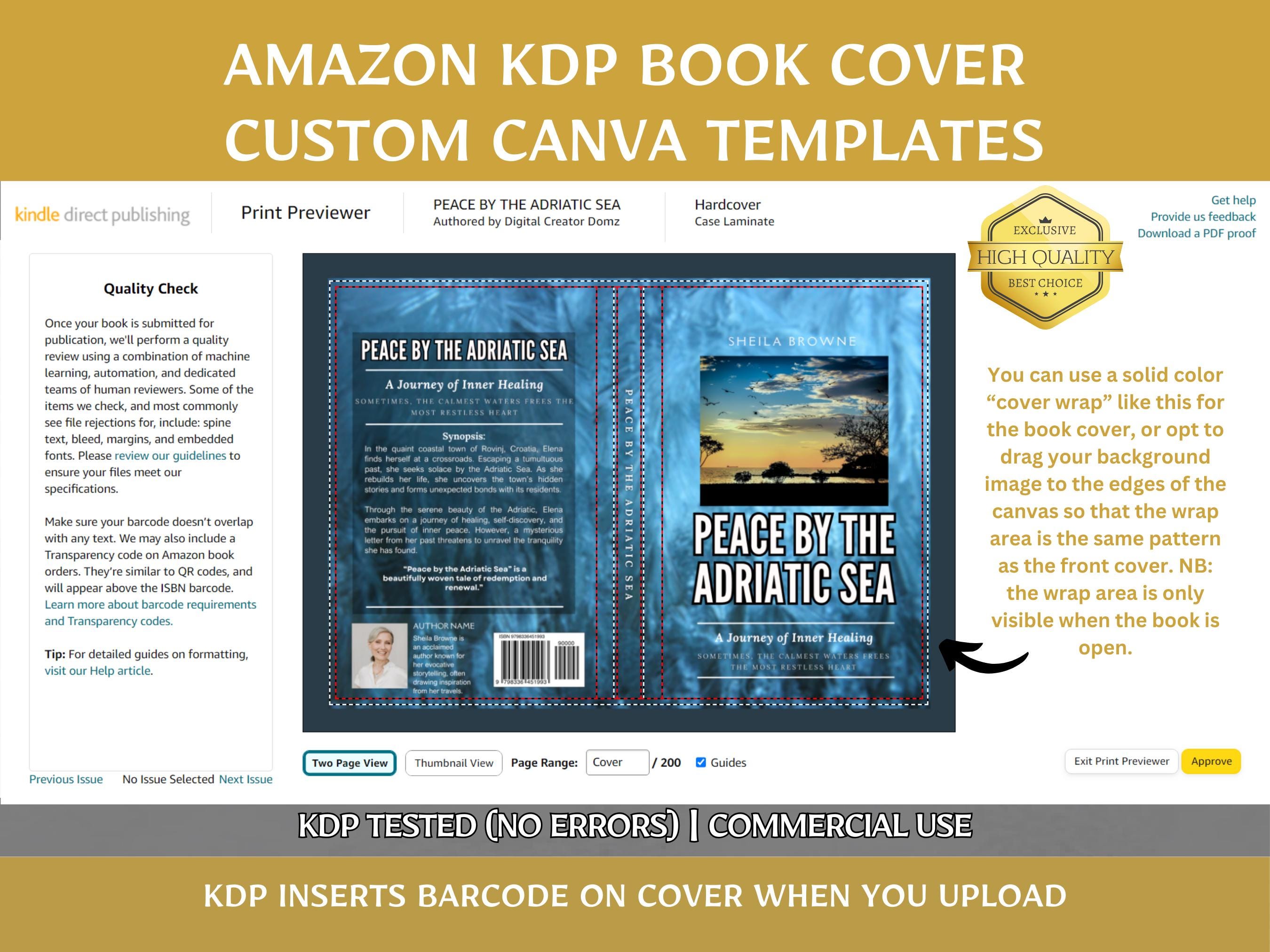 Editable Canva Book Cover Templates: 6x9" KDP Hardcover (digital ...