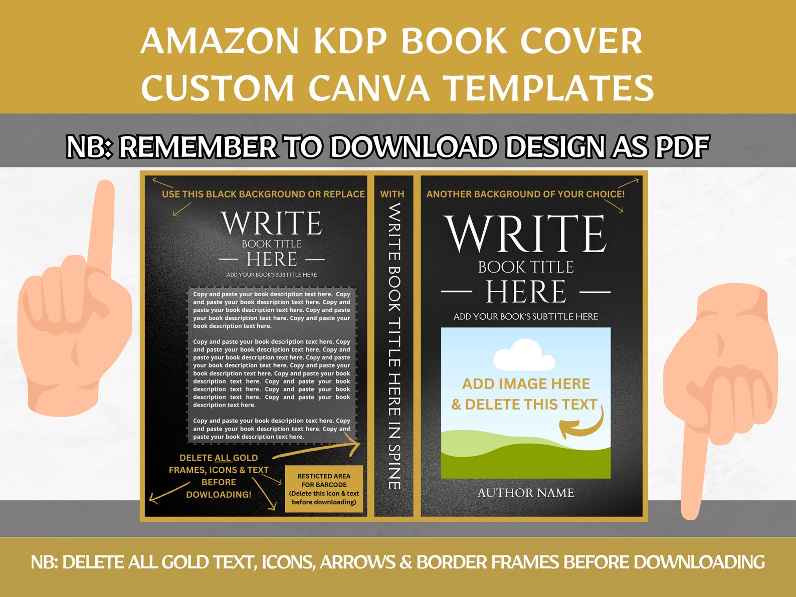 Canva Book Cover Templates: 6x9" KDP Paperback (digital Download) - Etsy