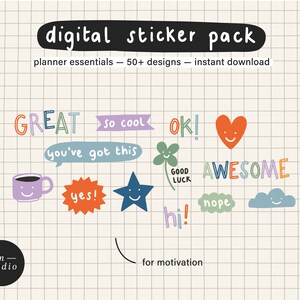 Goodnotes STICKERS Essential Words and Productivity Digital Planner ...
