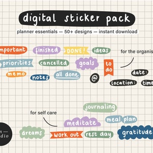 Goodnotes STICKERS — Essential Words and Productivity — Digital Planner ...