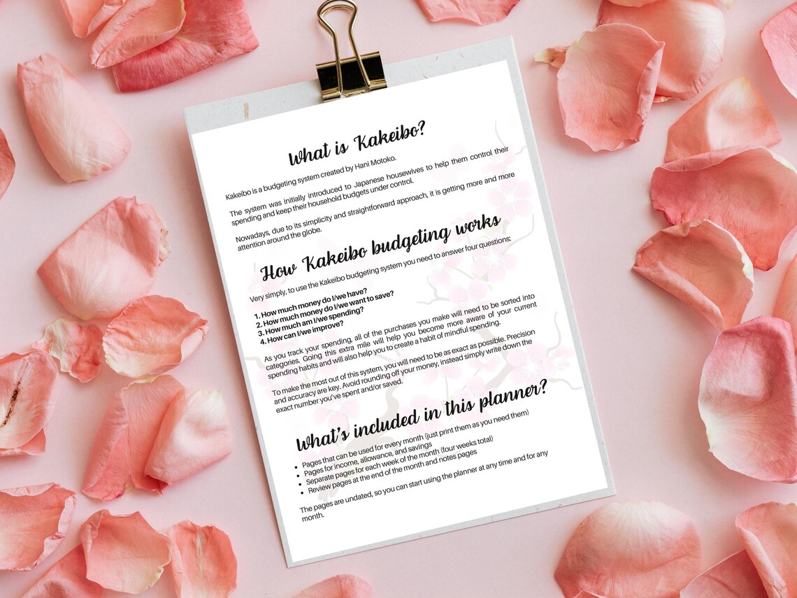 Kakeibo Budget Planner, Kakeibo Printable, Kakeibo Template, Kakeibo ...