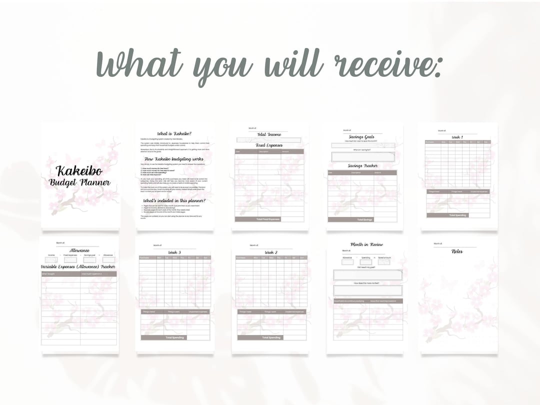 Kakeibo Budget Planner, Kakeibo Printable, Kakeibo Template, Kakeibo ...
