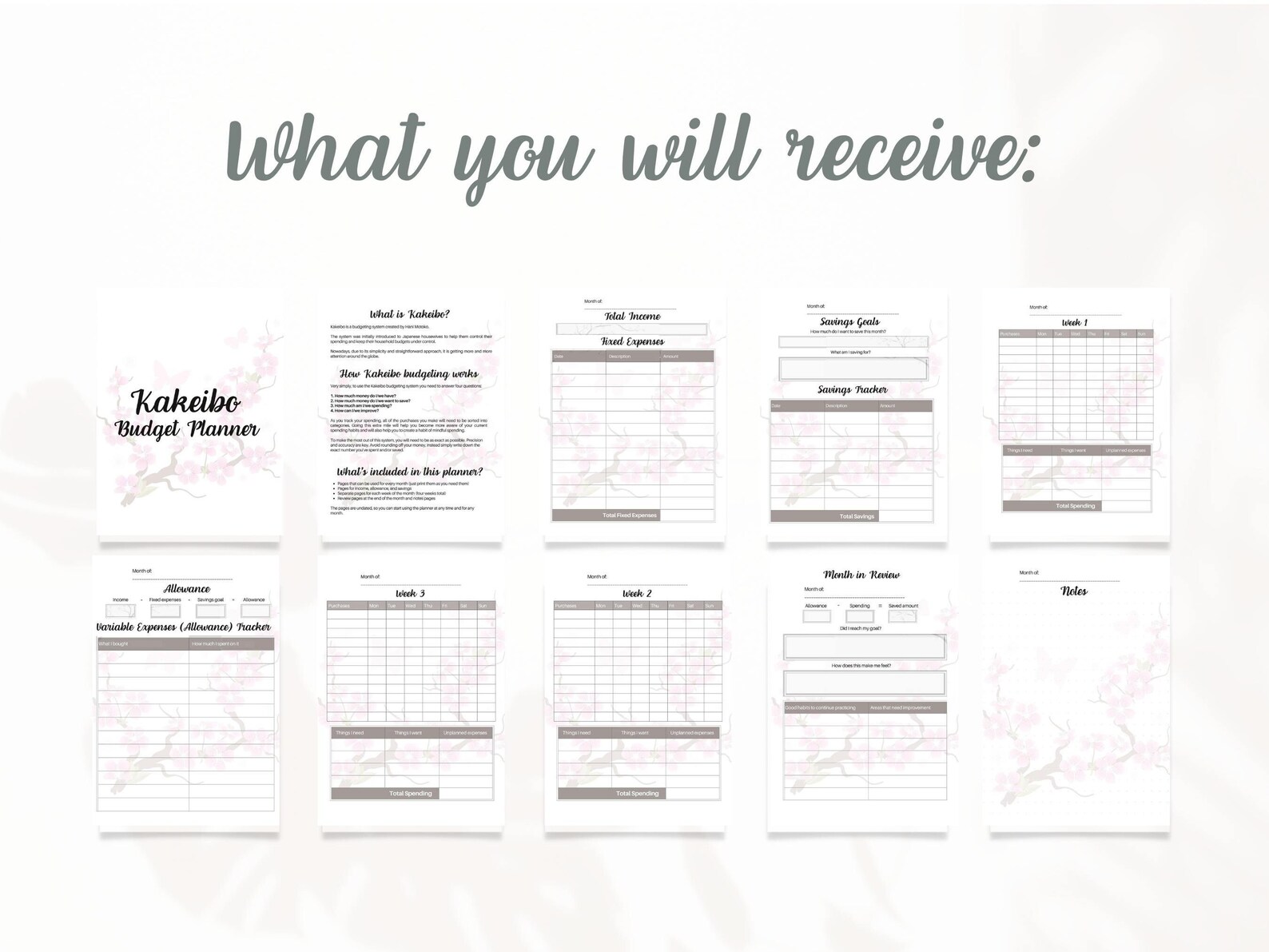 Kakeibo Budget Planner Kakeibo Printable Kakeibo Template - Etsy