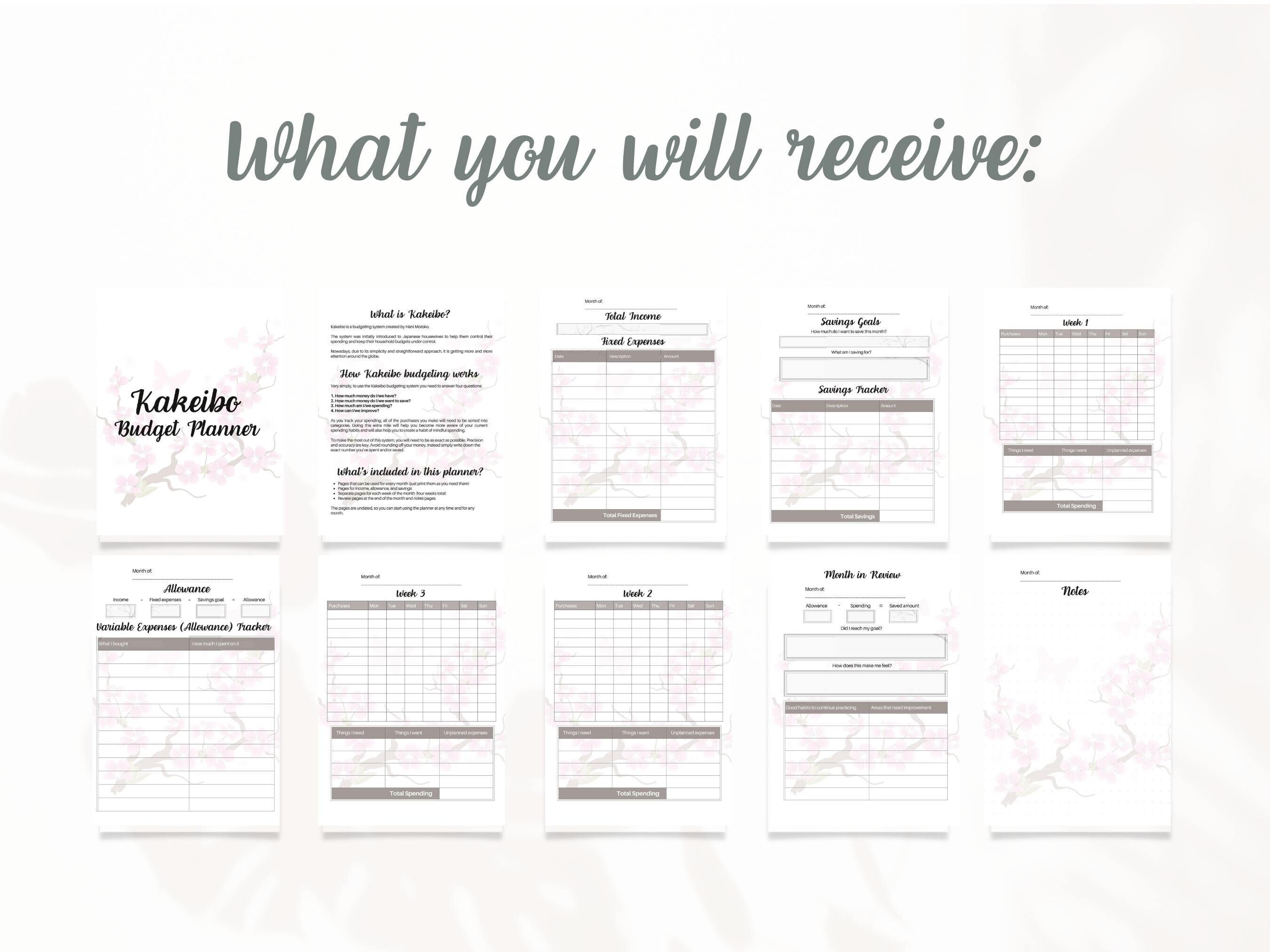 Kakeibo Budget Planner Kakeibo Printable Kakeibo Template - Etsy Israel
