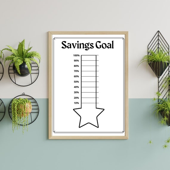 Savings Thermometer Tracker Printable Savings Goal Tracker - Etsy