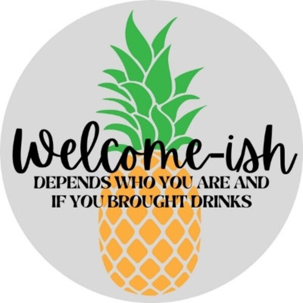 Pineapple Welcome Sign - Etsy