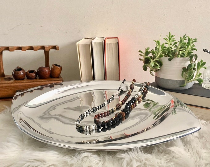 Vintage Large Nambe Serving Tray - New in Box, Nambe 693, Mid-century ...