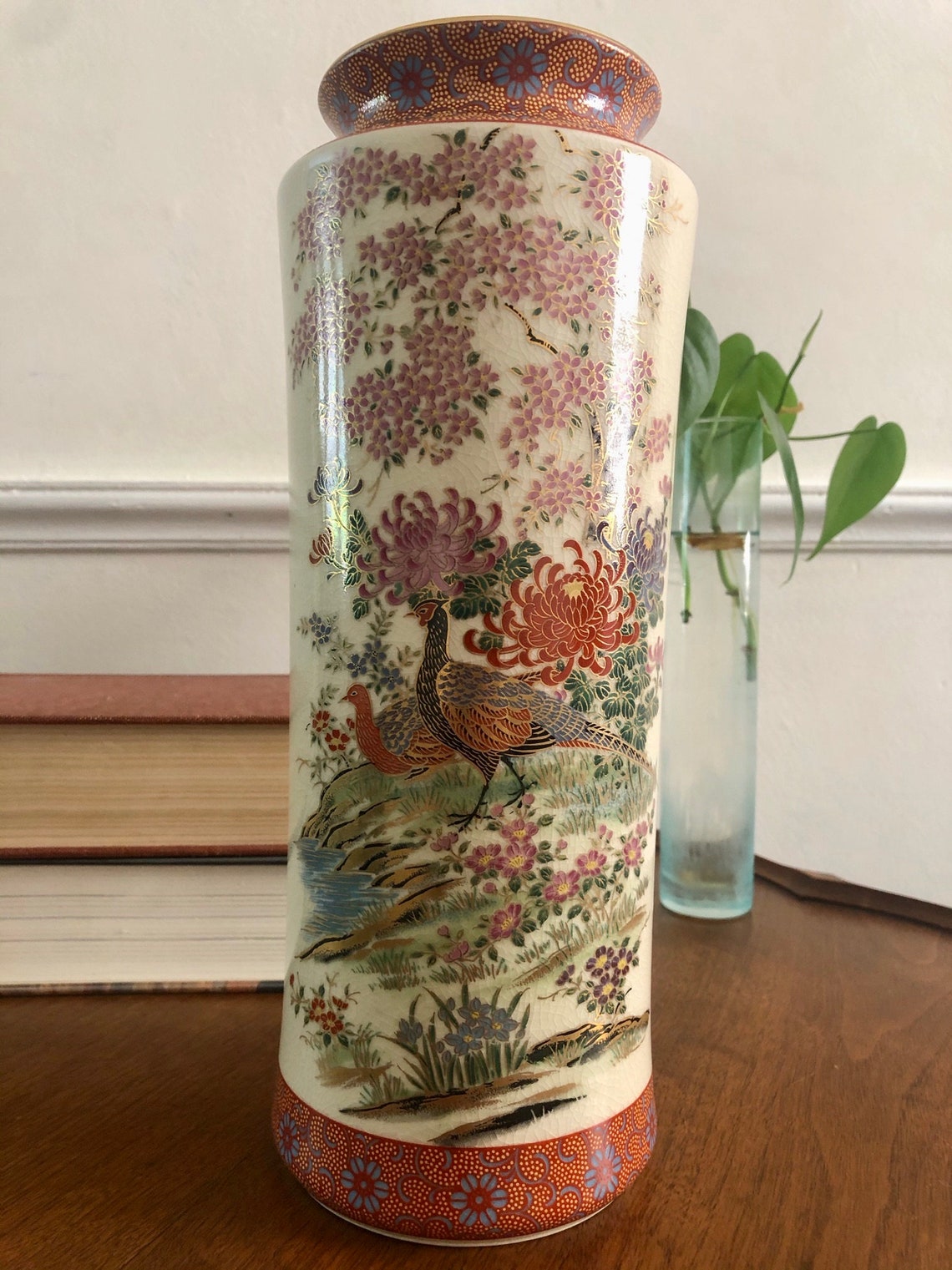 Vintage Hand Painted Japanese Bud Vase Toyo Vase Asian - Etsy