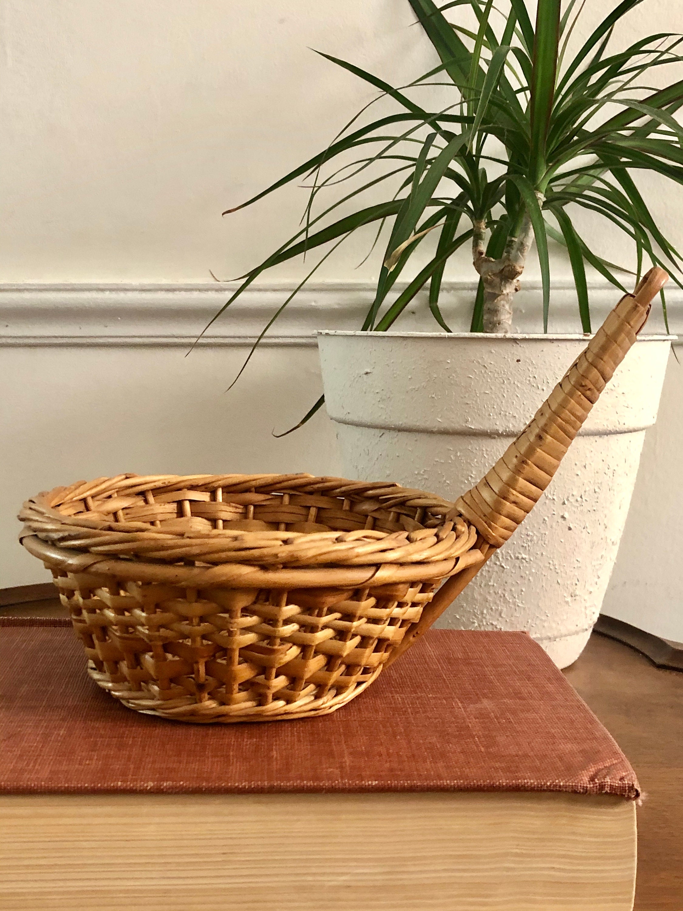 Vintage Weidenkorb Korb mit Henkel, Gewebter Korb, Sammelkorb - Etsy.de
