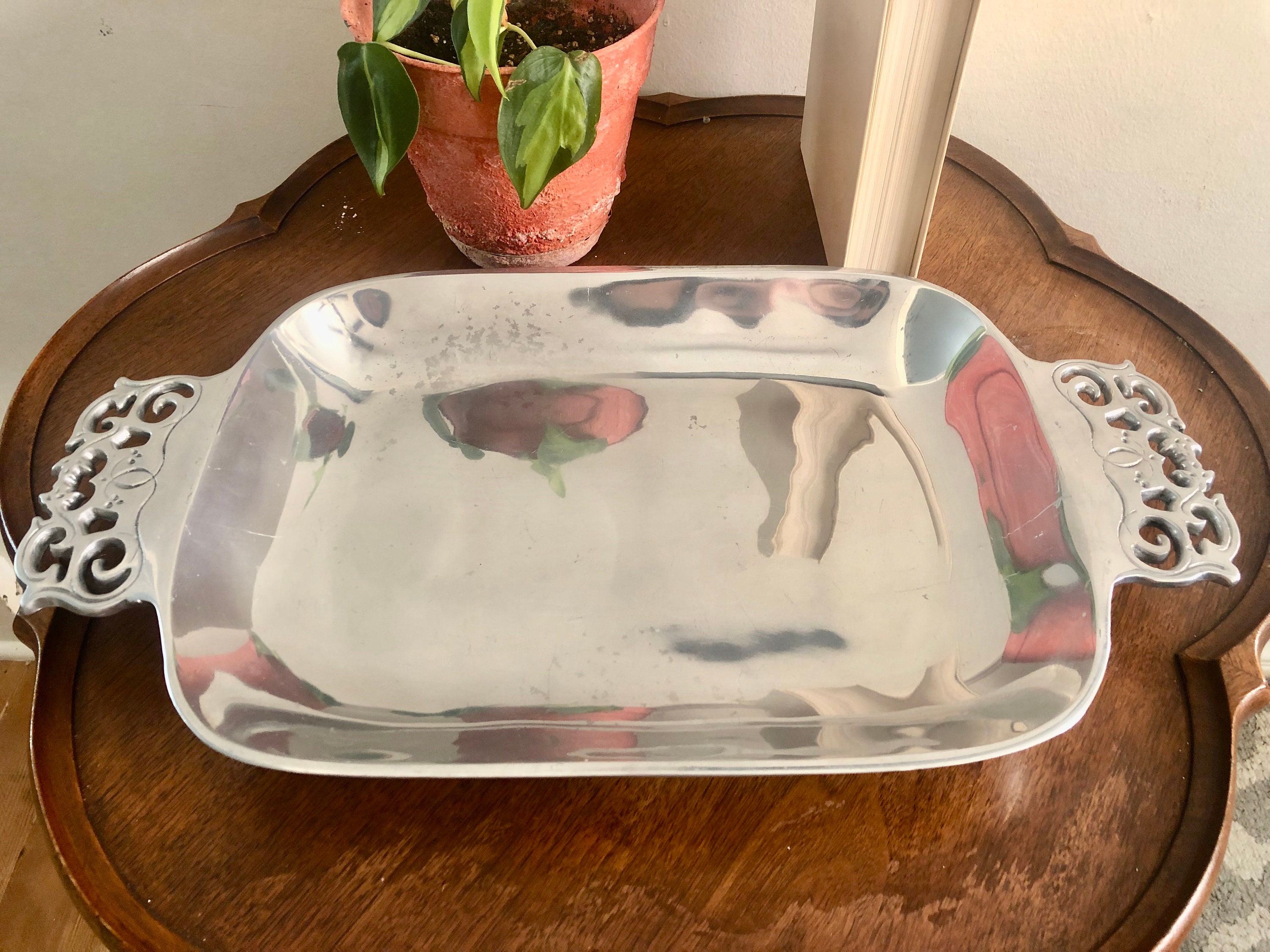 Vintage Nambe Serving Platter - Nambe 214, Mid-century Modern Serving ...