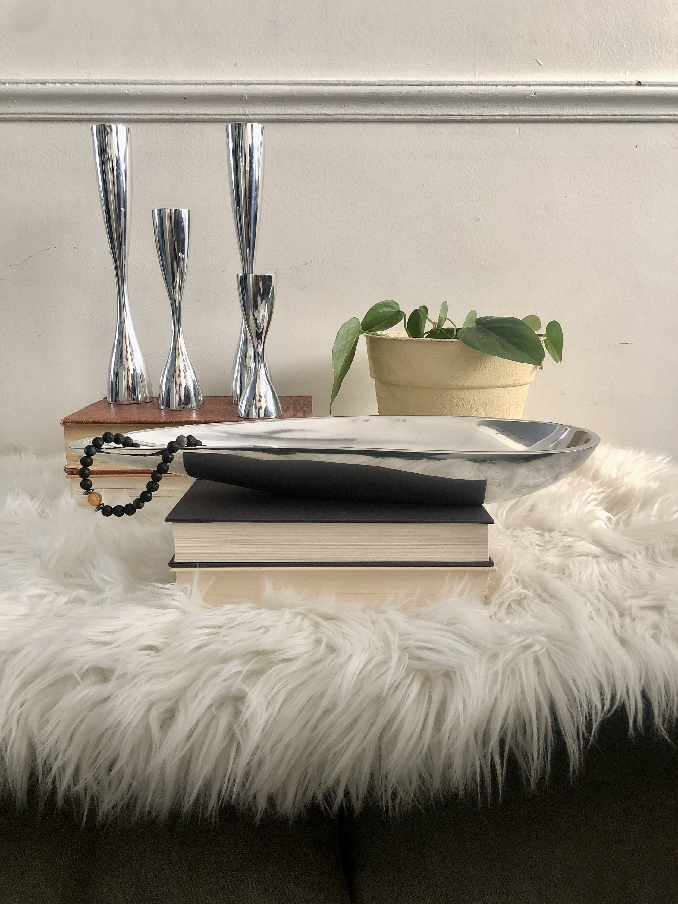 Vintage Nambe Serving Tray - New in Box, Tear Drop Serving Tray, Nambe ...