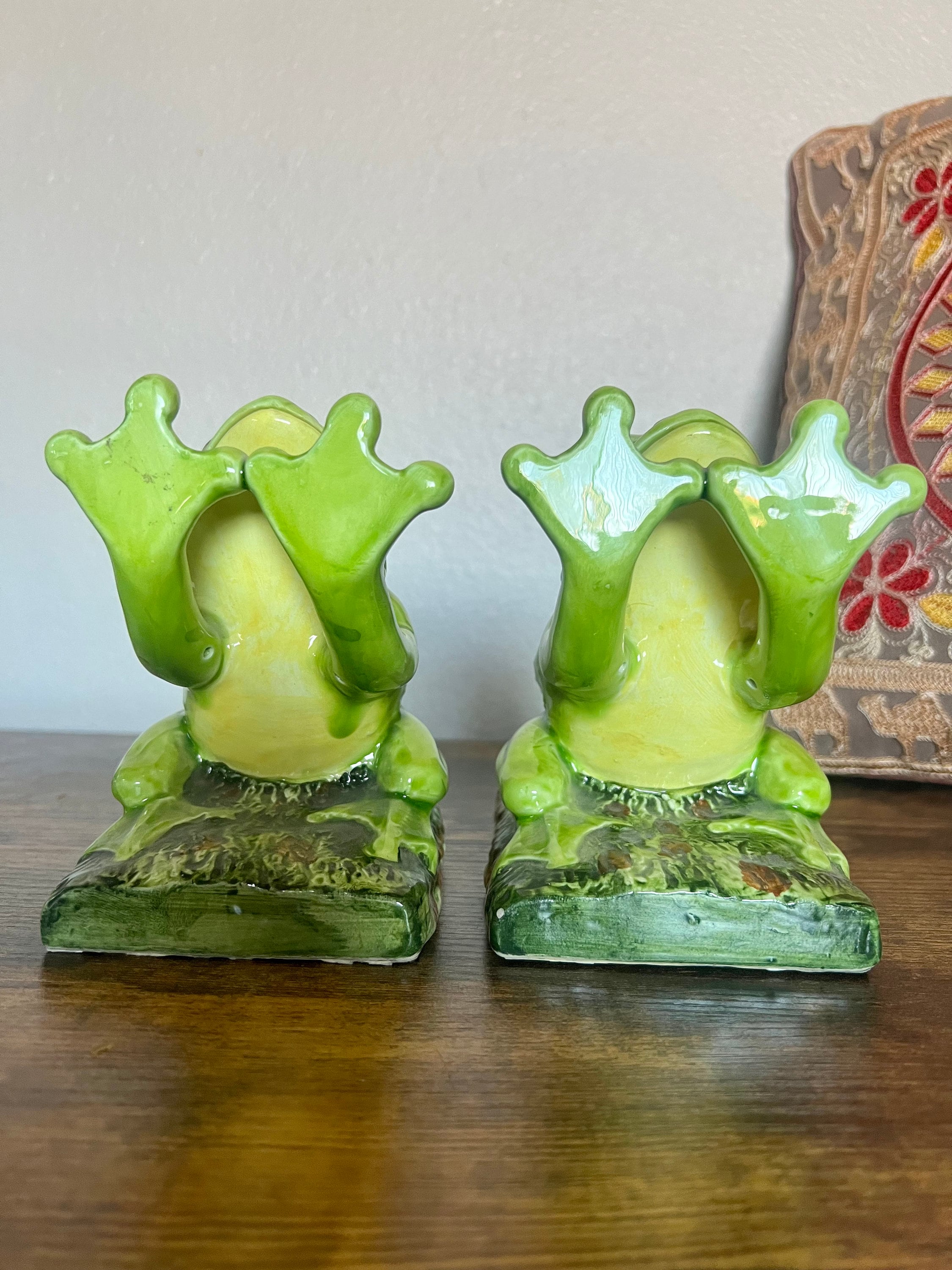 Vintage Frog Bookends Aldon, Made in Japan, Animal Bookends - Etsy