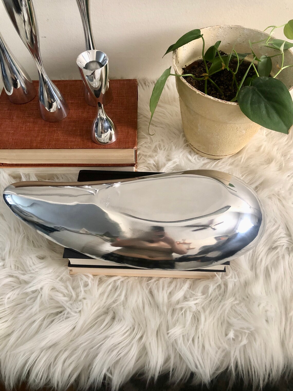 Vintage Nambe Serving Tray - New in Box, Tear Drop Serving Tray, Nambe ...