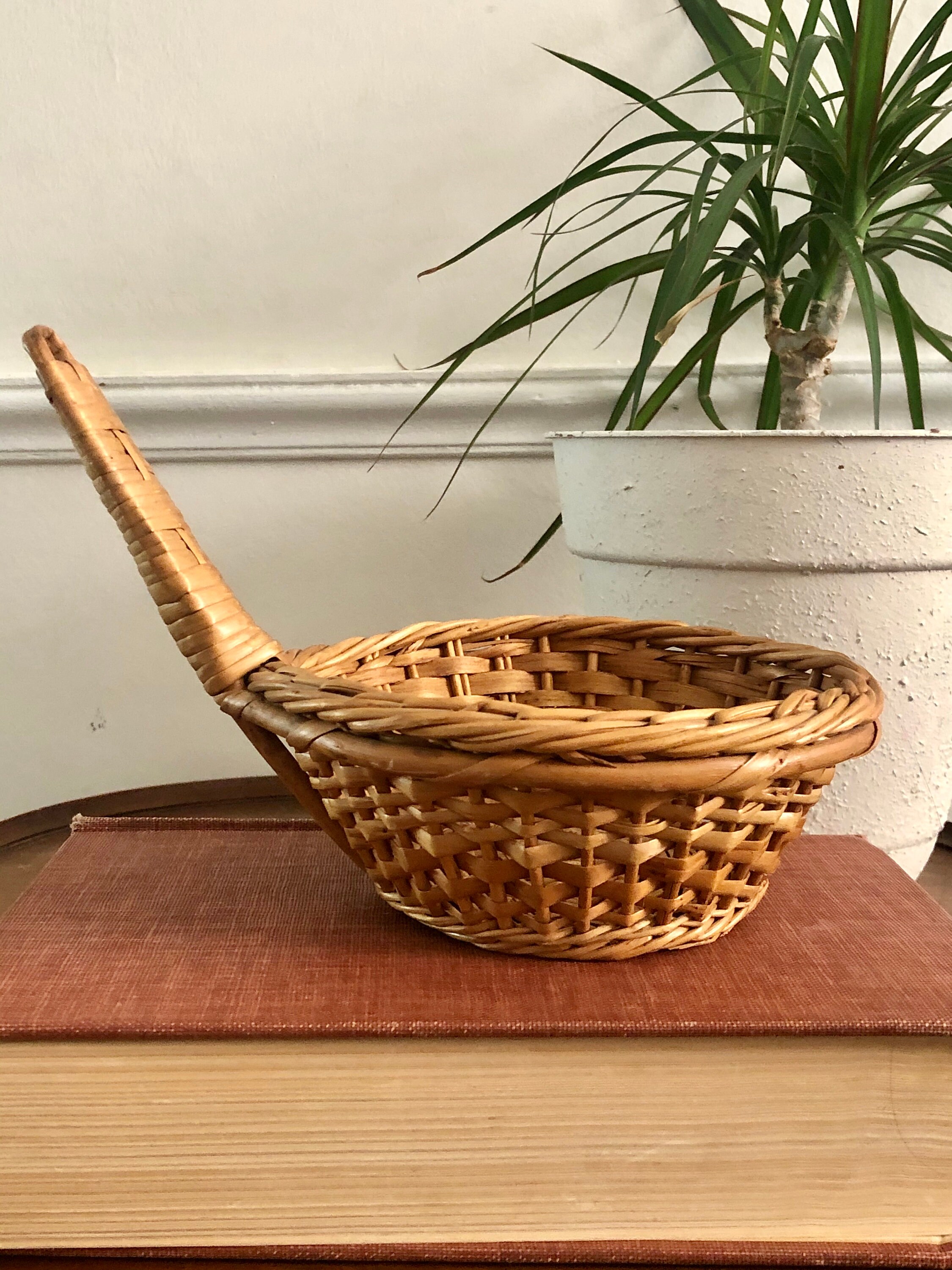 Vintage Weidenkorb Korb mit Henkel, Gewebter Korb, Sammelkorb - Etsy.de