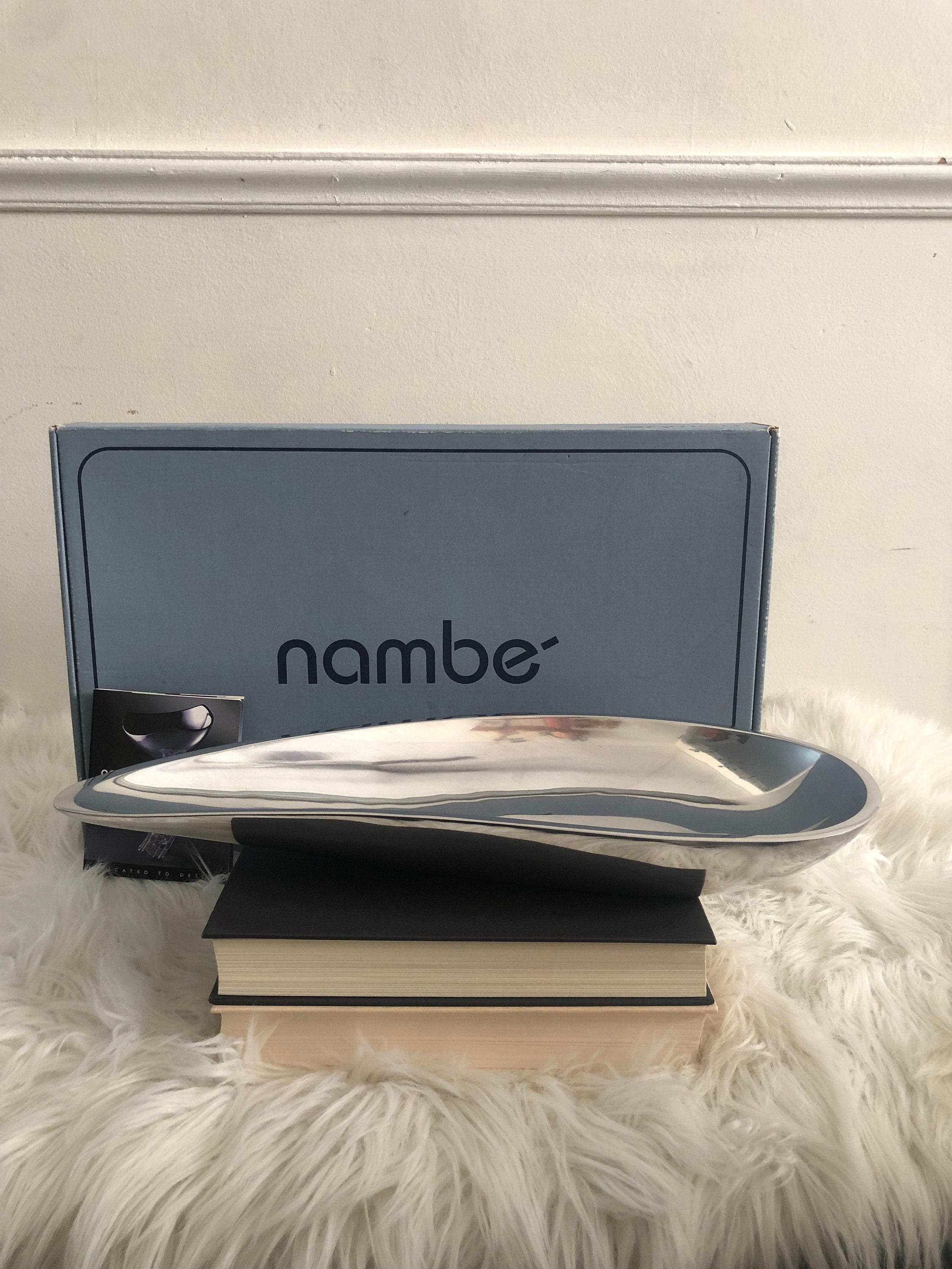 Vintage Nambe Serving Tray - New in Box, Tear Drop Serving Tray, Nambe ...
