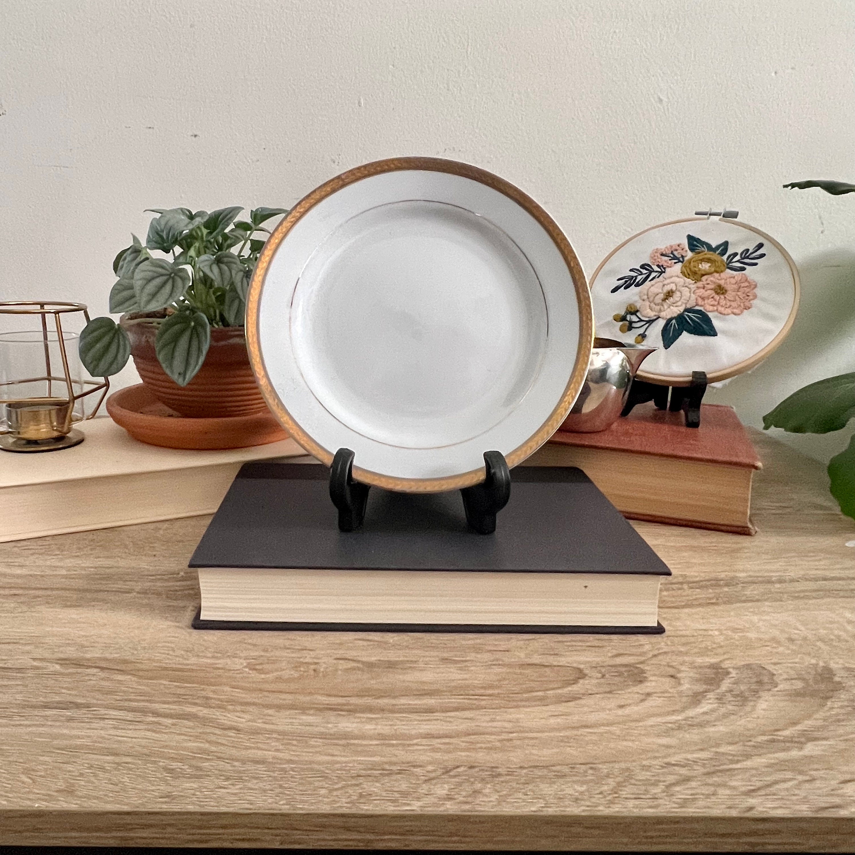 Vintage 14K Gold Leaf Plates (4) - Top Trend, 14K Gold, Dinningware ...