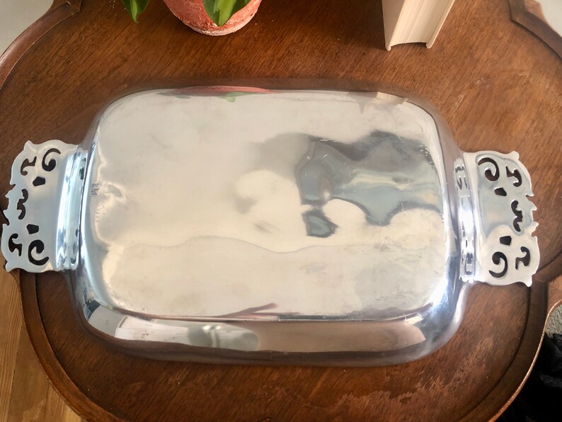 Vintage Nambe Serving Platter - Nambe 214, Mid-century Modern Serving ...