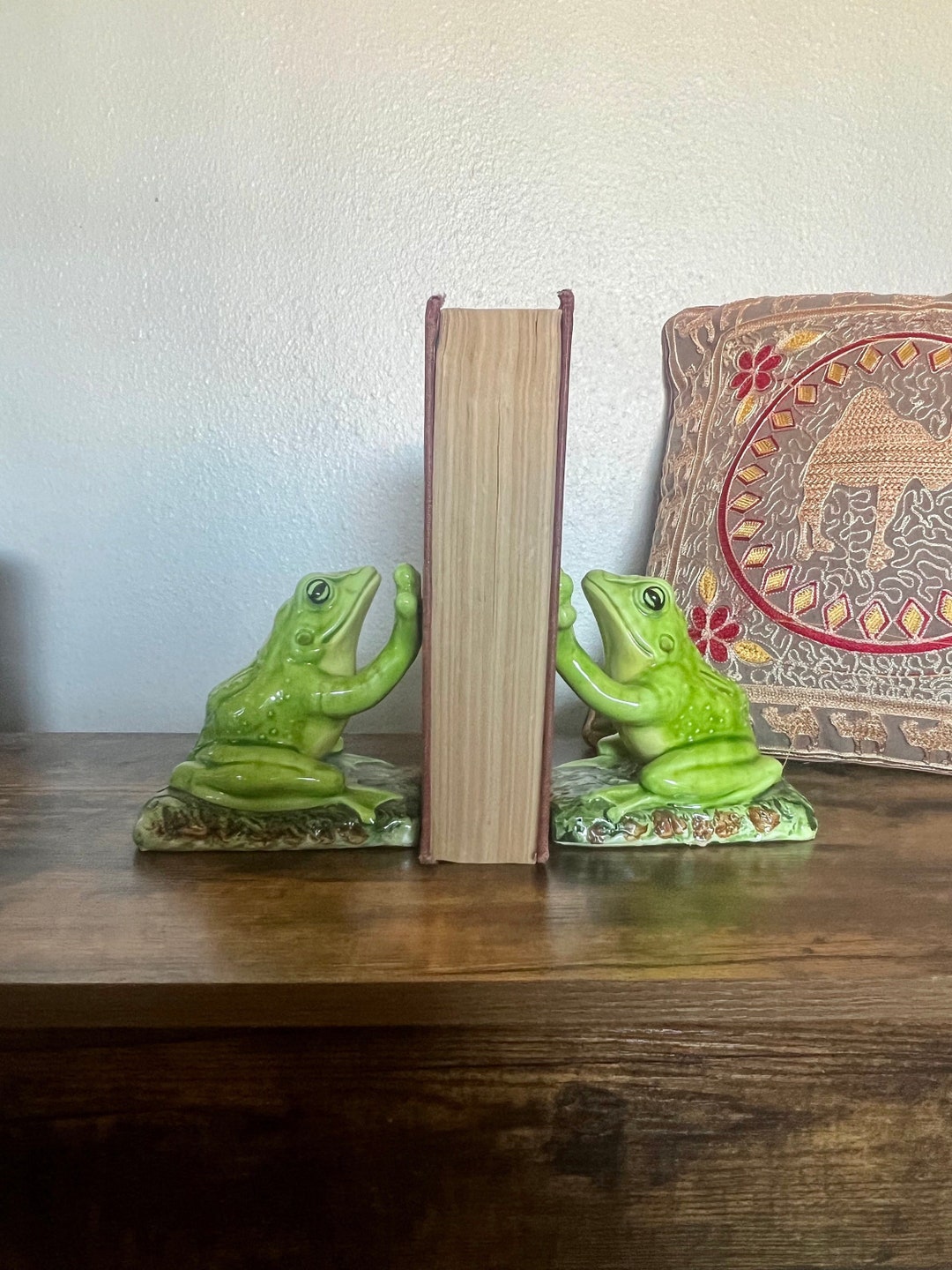 Vintage Frog Bookends Aldon, Made in Japan, Animal Bookends - Etsy