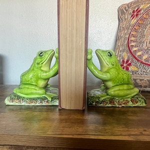 Vintage Frog Bookends Aldon, Made in Japan, Animal Bookends - Etsy
