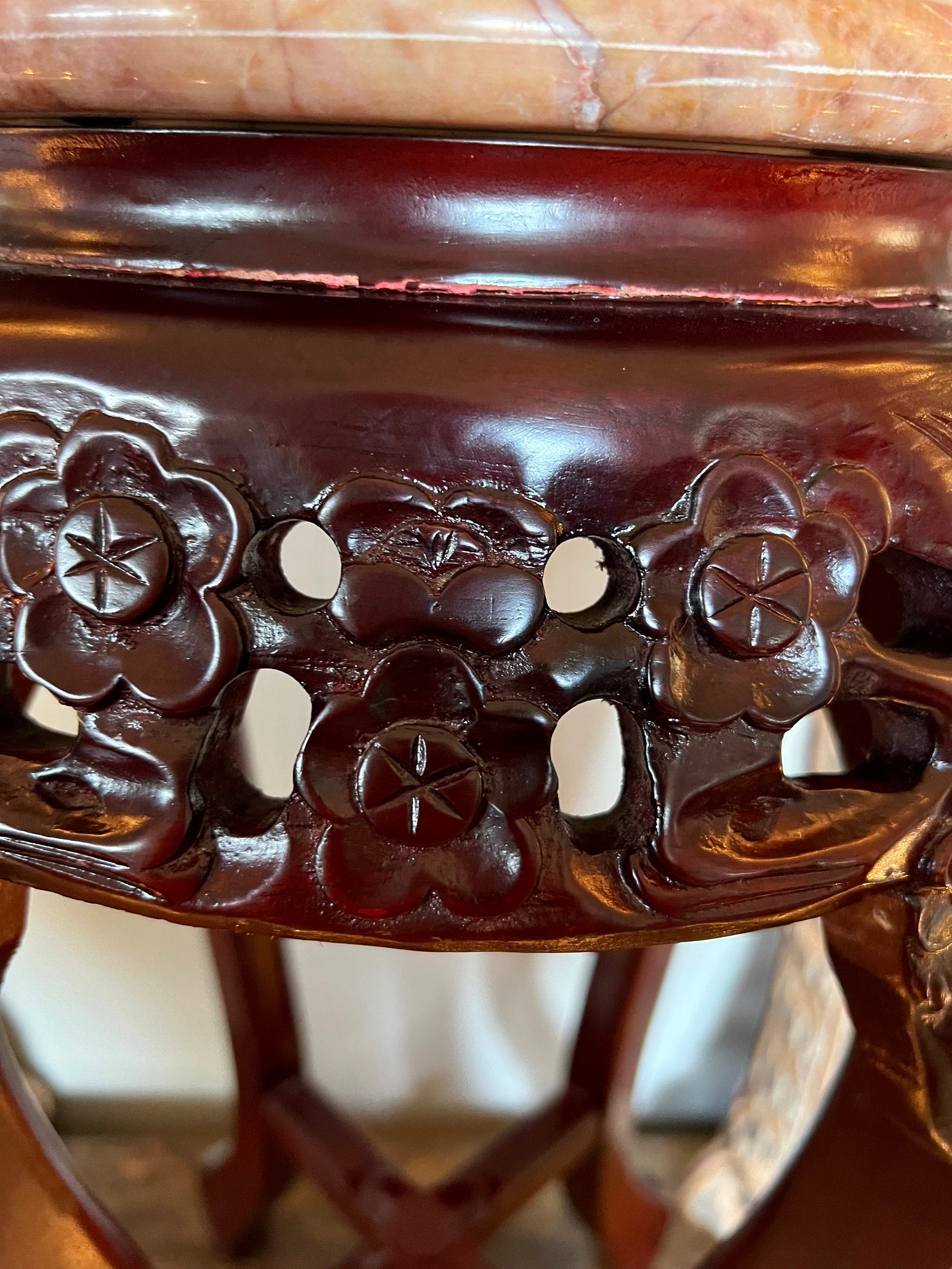 Vintage Chinese Rosewood Side Table Chinoiserie, Hand Carved Side Table ...