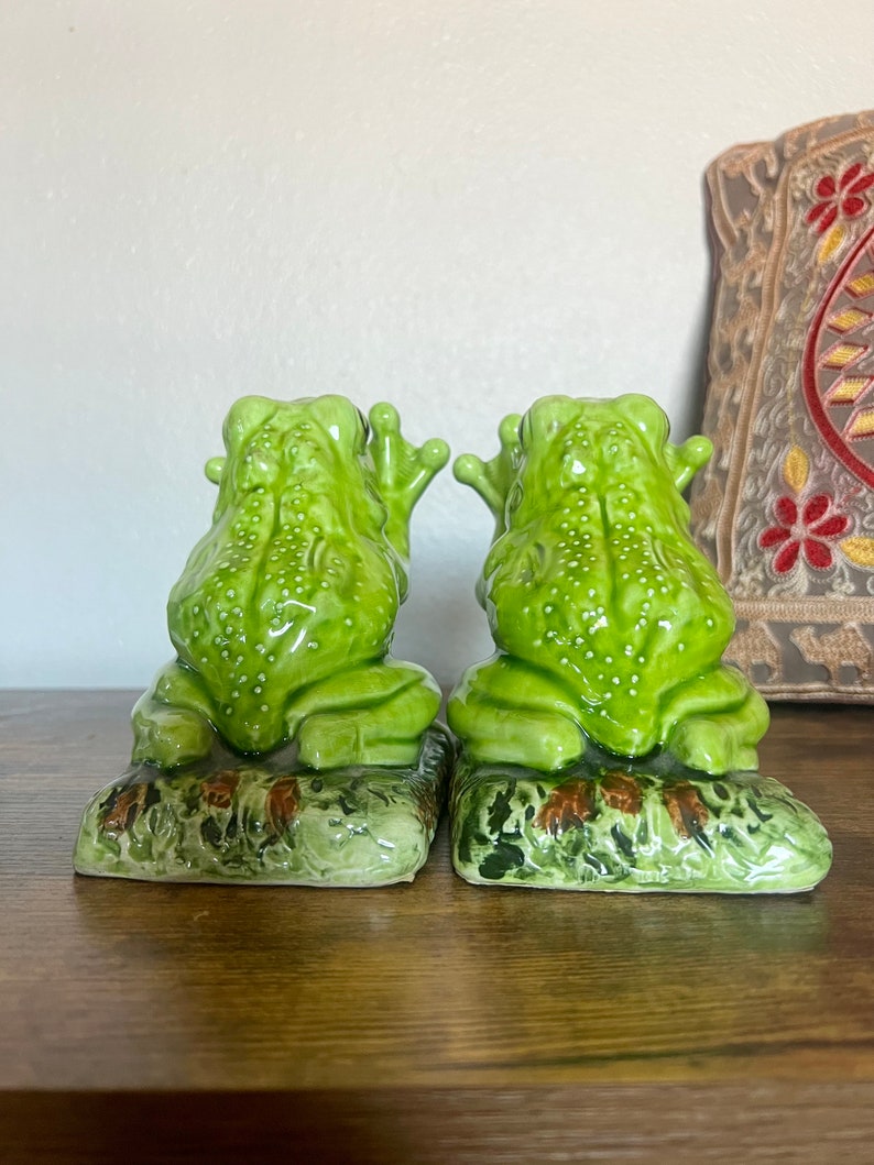 Vintage Frog Bookends Aldon, Made in Japan, Animal Bookends - Etsy
