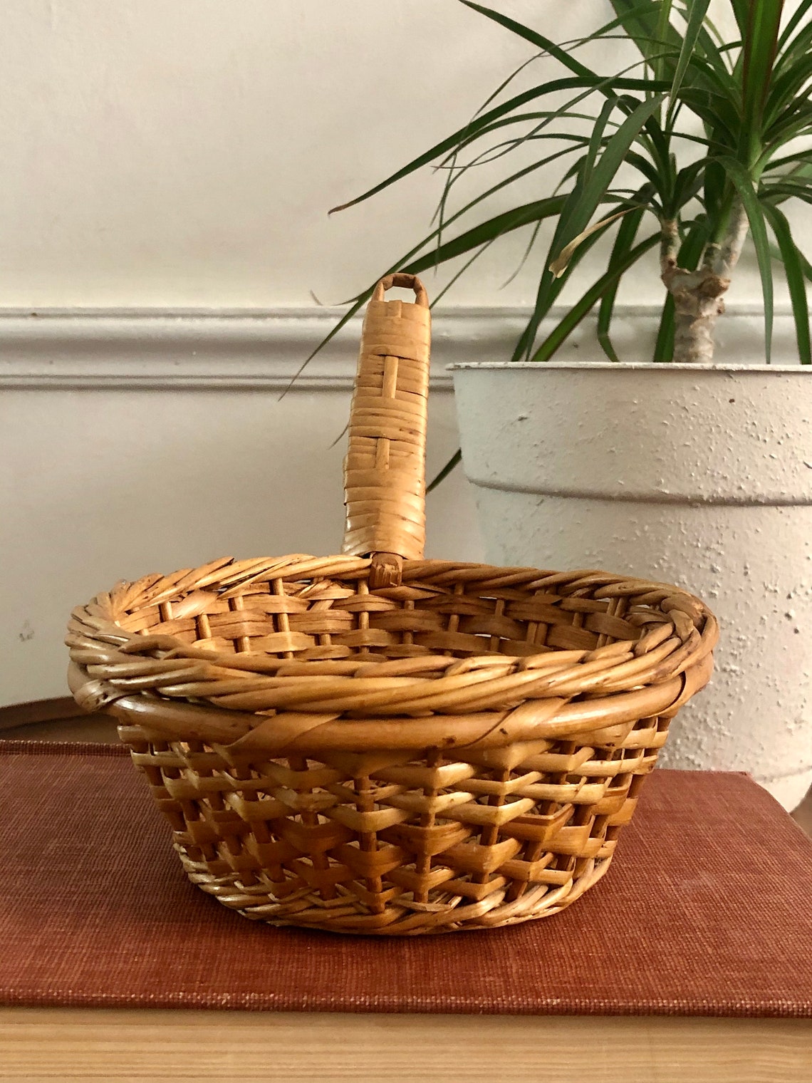 Vintage Weidenkorb Korb mit Henkel, Gewebter Korb, Sammelkorb - Etsy.de