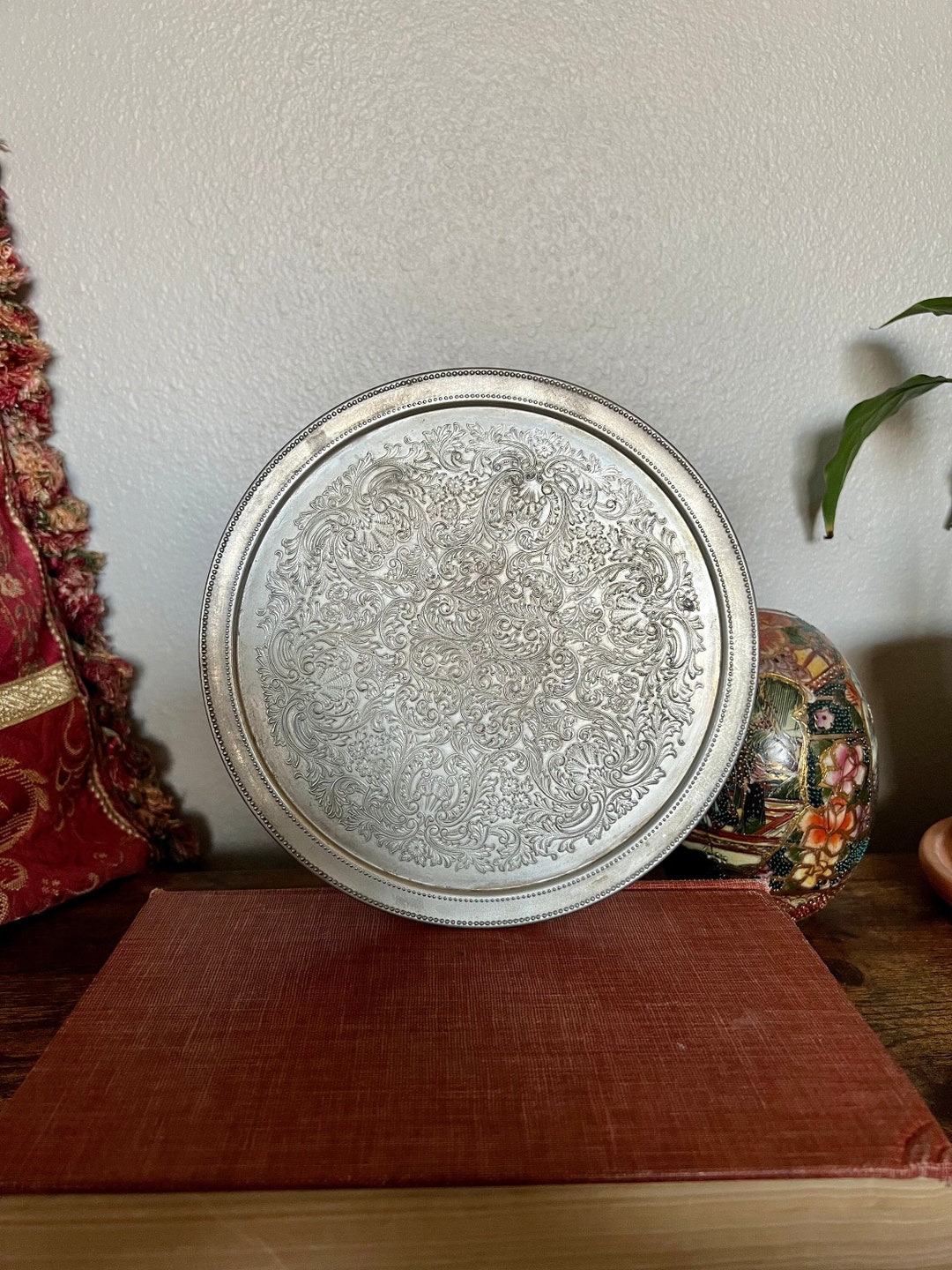 Vintage Silver Decorative Plate - Silver Plated, Silver Filigree - Etsy