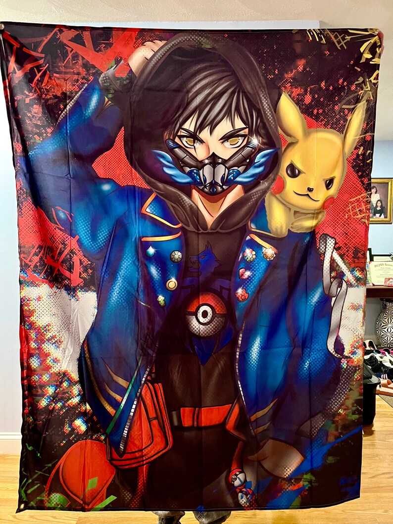 Anime Ash / Ketchum / Pika / Chu / Flag/ Banner / Tapestry - Etsy
