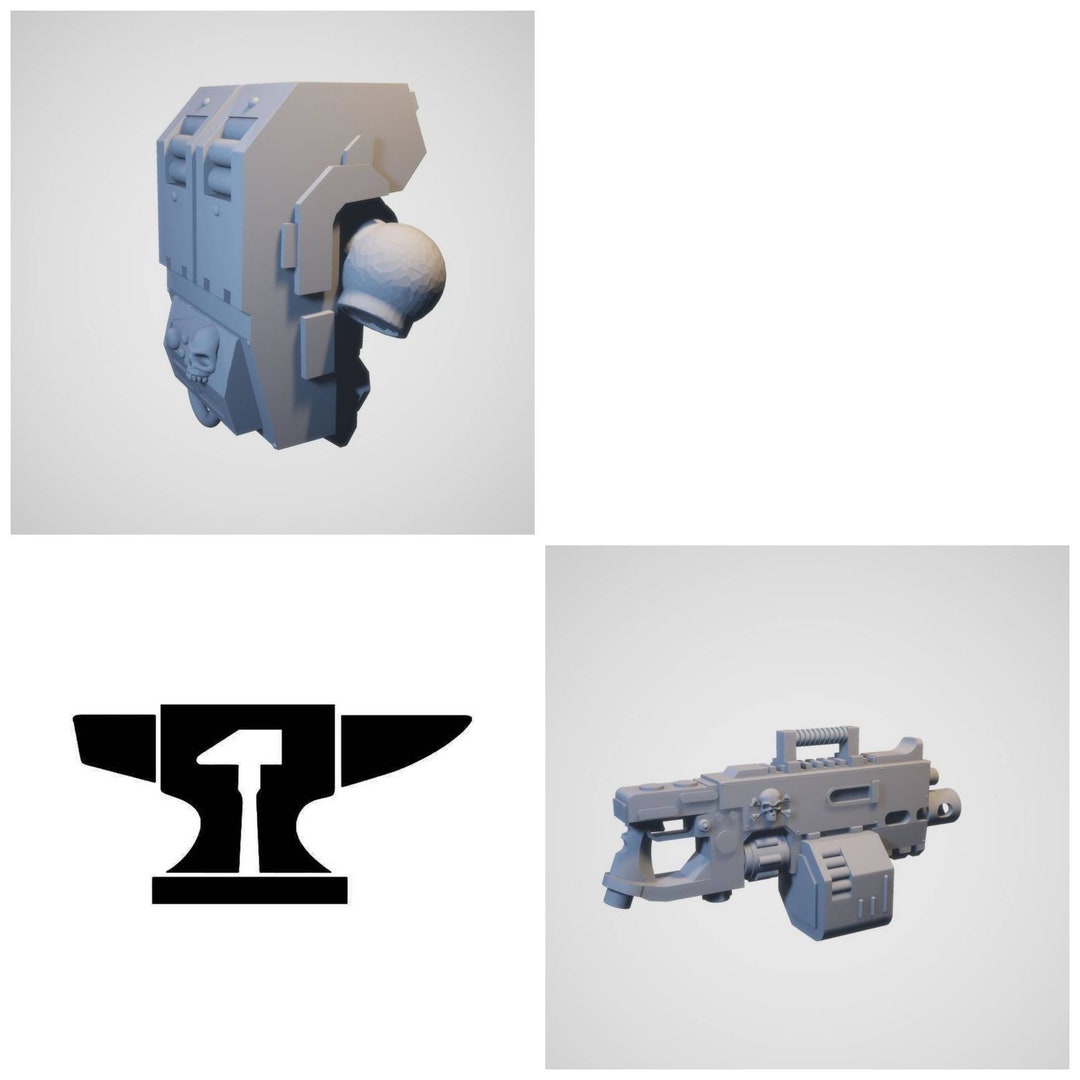 Joytoy 1/18 Scale Marine Heavy Bolter and Backpack - Etsy