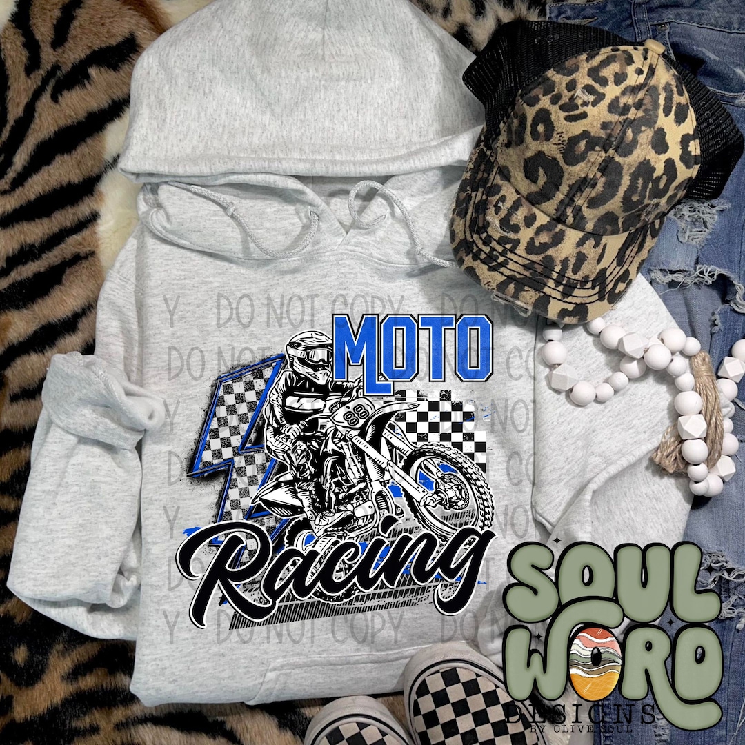 Moto Racing Blue Sublimation Design, Dirt Bike Design for Sublimation ...