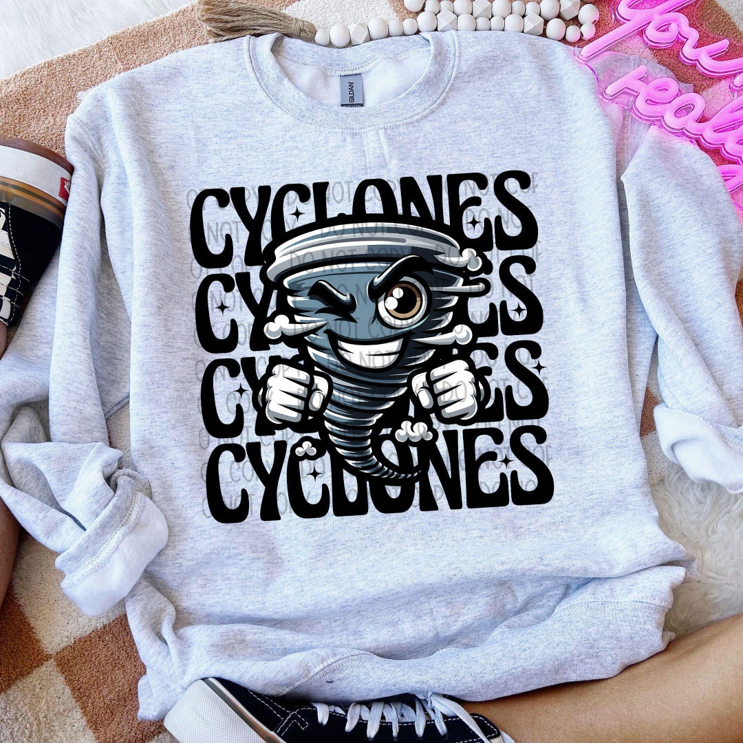 Cyclones Winking Mascot Sublimation Design, Sports Sublimation, PNG ...