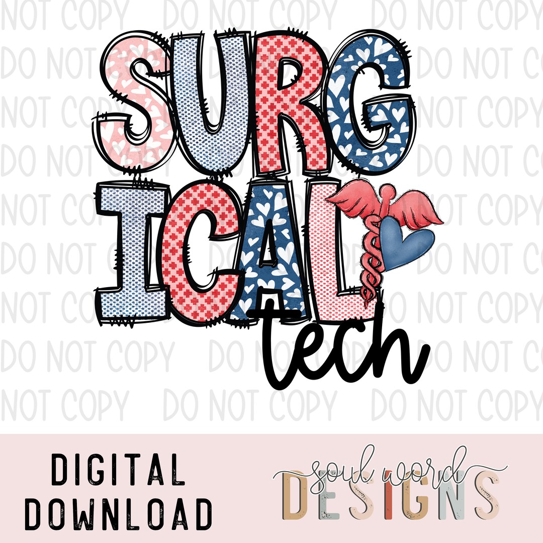 Surgical Tech Sublimation Design, Healthcare Occupation Sublimation ...