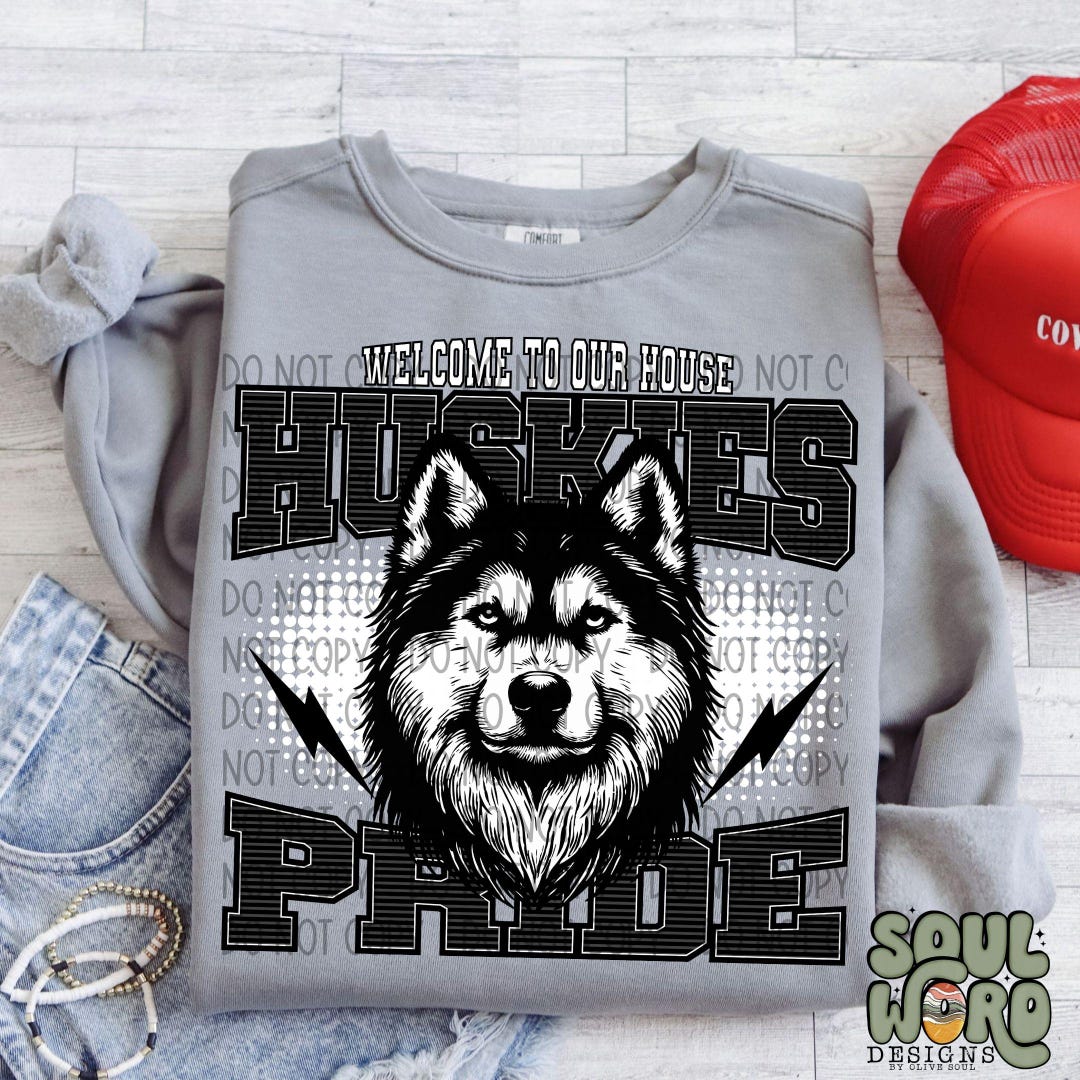 Welcome to Our House Huskies Pride Sublimation Design, Sports Sublimation, PNG, Original Design ...