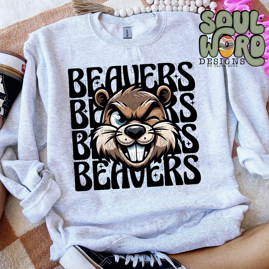 Beavers Winking Mascot Sublimation Design, Sports Sublimation, PNG ...