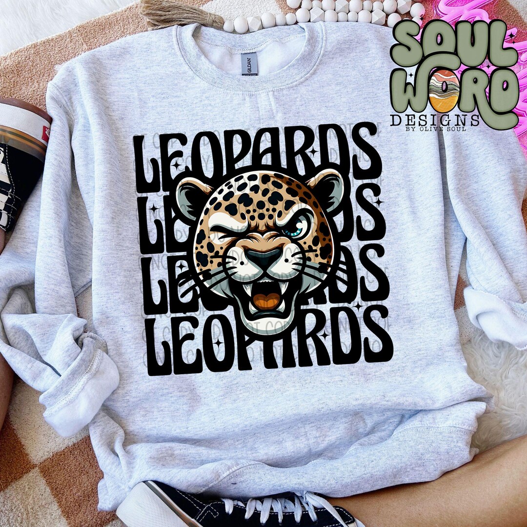 Leopards Winking Mascot Sublimation Design, Sports Sublimation, PNG ...