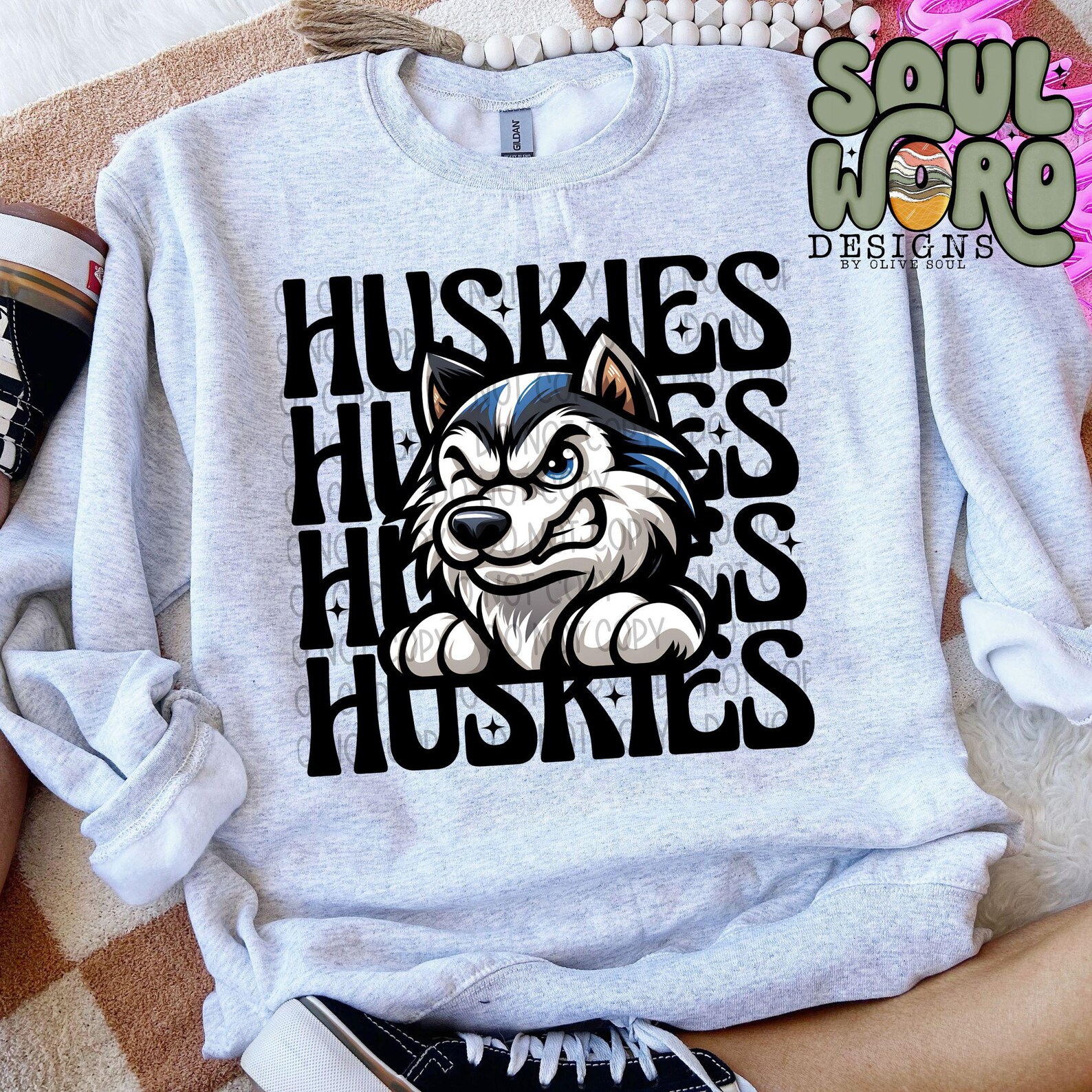 Huskies Winking Mascot Sublimation Design, Sports Sublimation, PNG ...