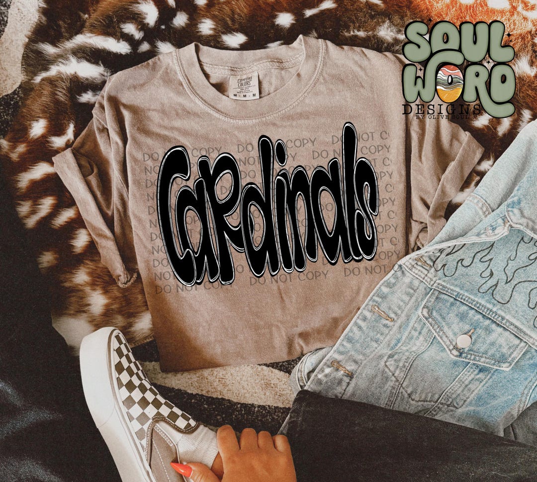 Cardinals Funky Doodle Sublimation Design, Sports Sublimation, PNG ...