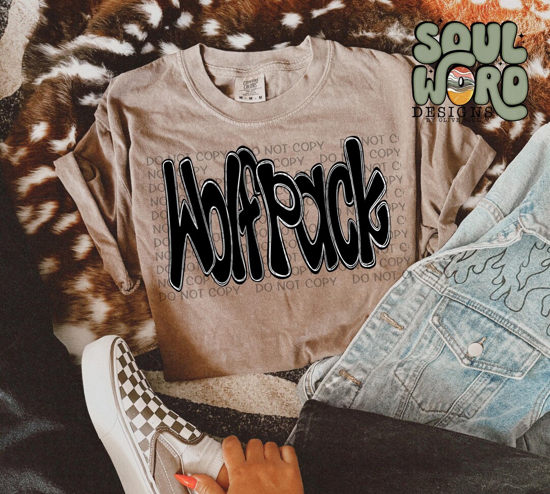 Wolfpack Funky Doodle Sublimation Design, Sports Sublimation, PNG ...