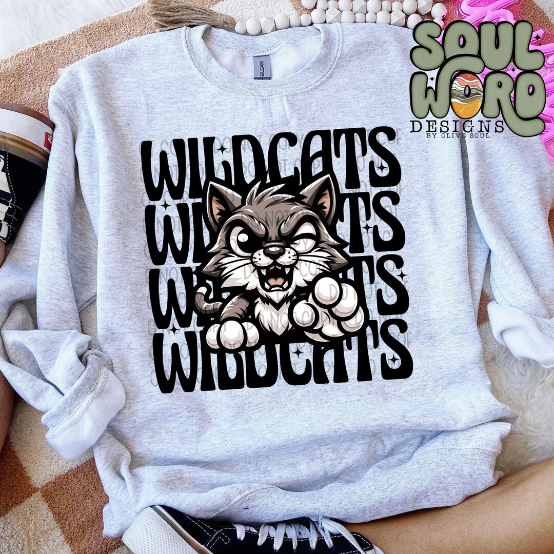 Wildcats Winking Mascot Sublimation Design, Sports Sublimation, PNG ...