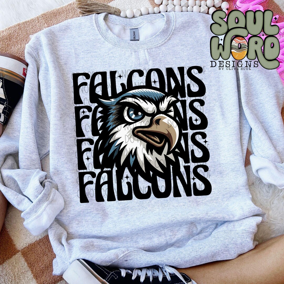 Falcons Winking Mascot Sublimation Design, Sports Sublimation, PNG ...